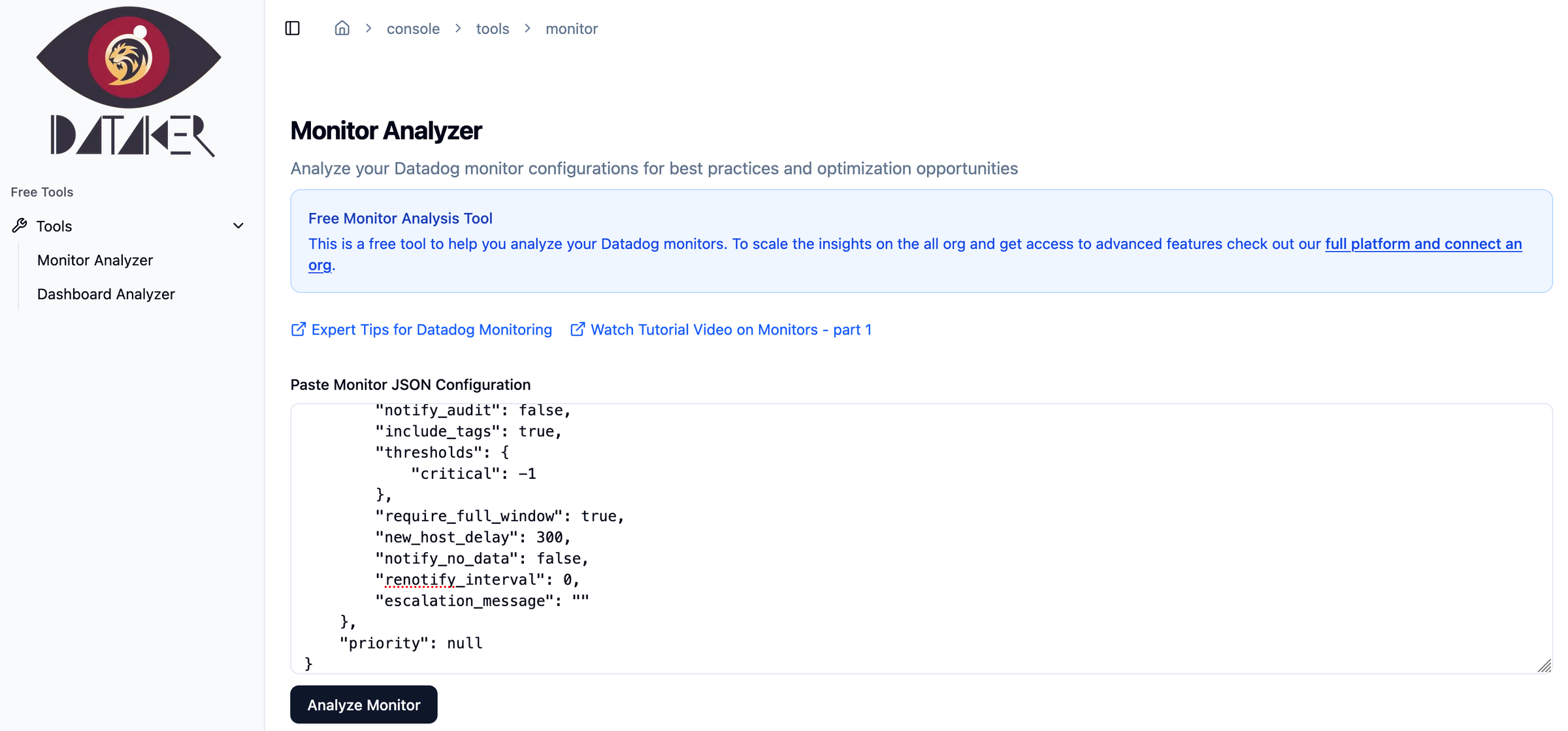 Datadog Monitor Analyzer